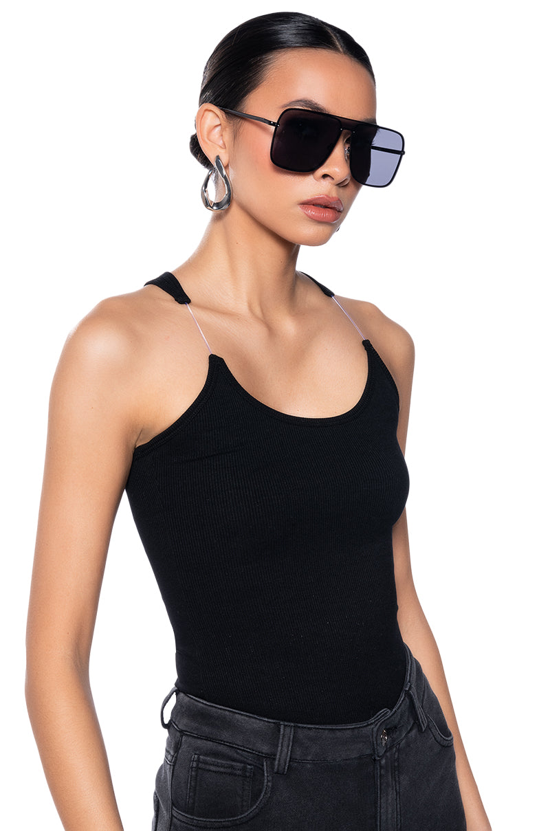 BAD HABIT STRAPPY TANK TOP IN BLACK – AKIRA