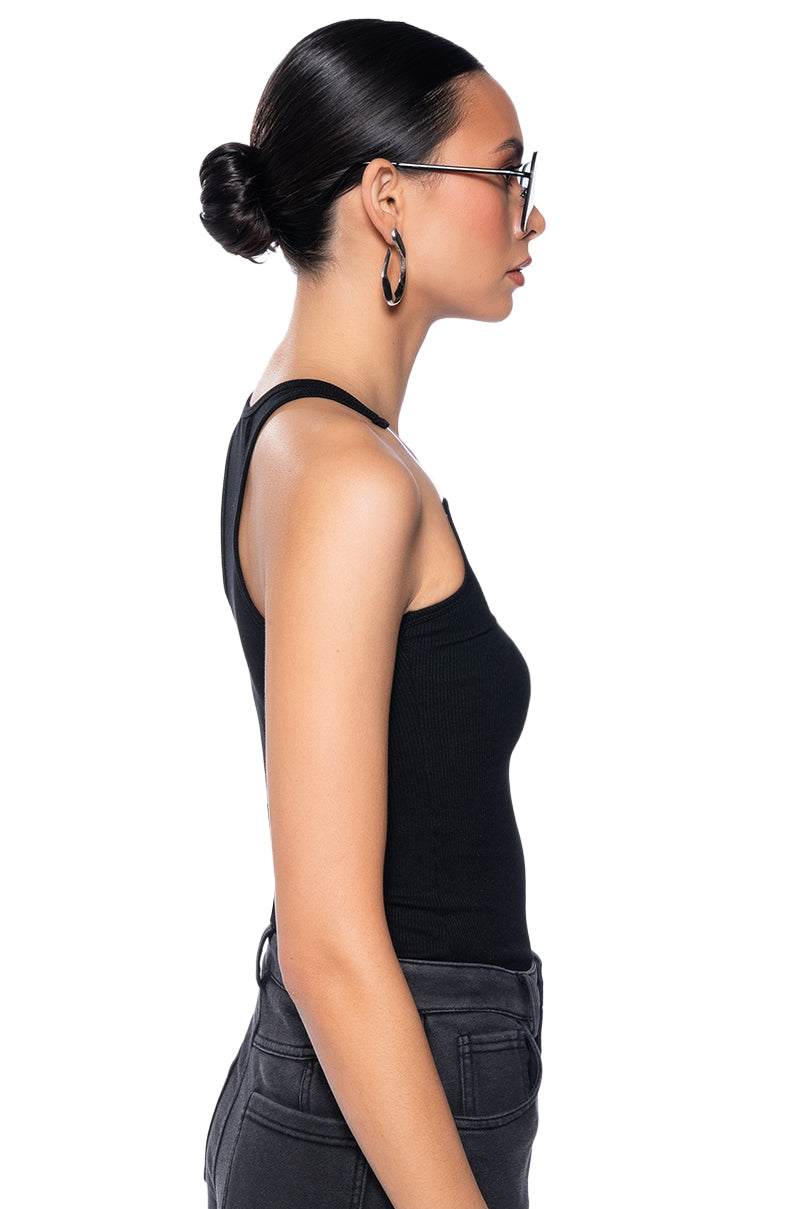 BAD HABIT STRAPPY TANK TOP IN BLACK – AKIRA