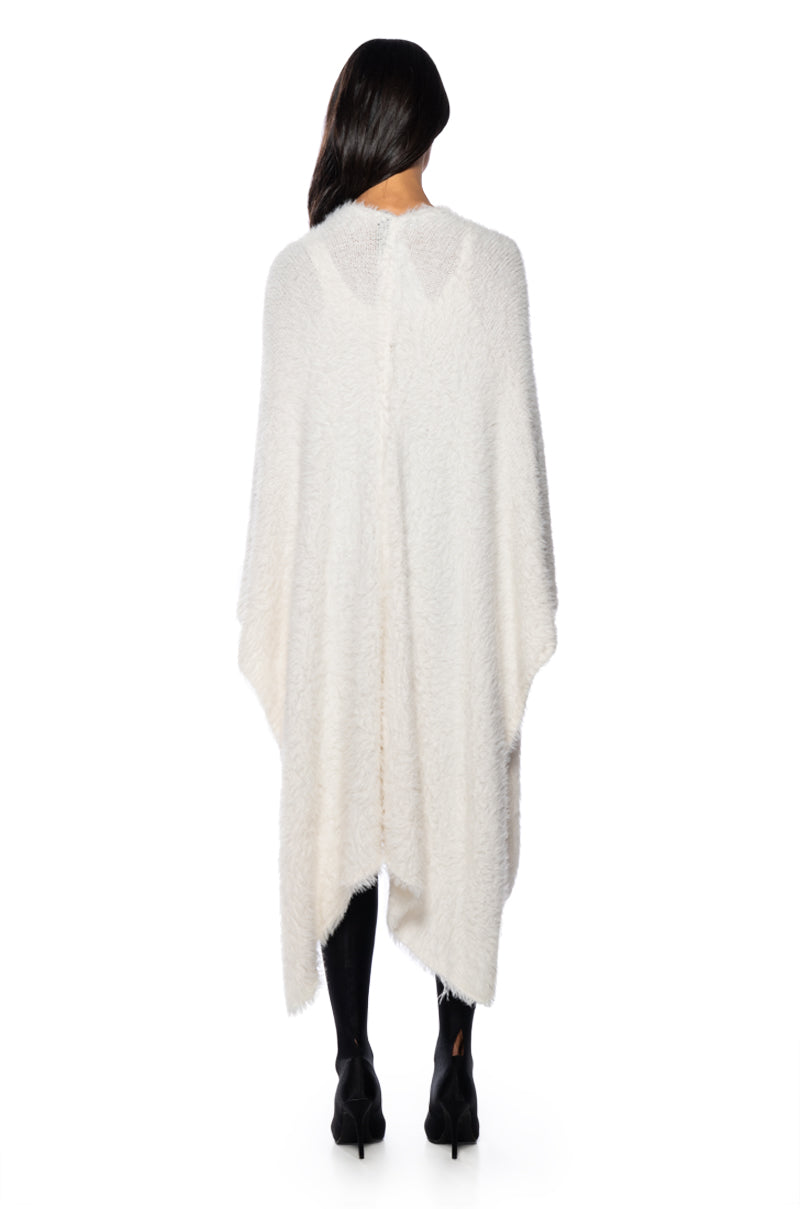 COZY TAPE KNIT PONCHO – AKIRA