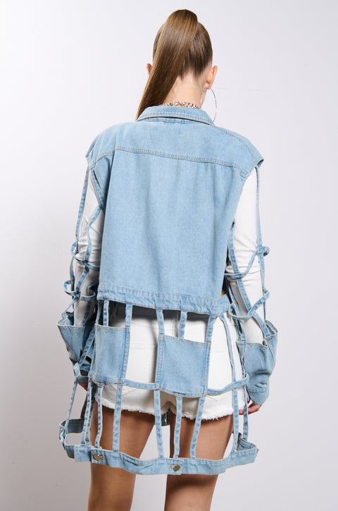 CUT IT OUT DENIM JACKET – AKIRA