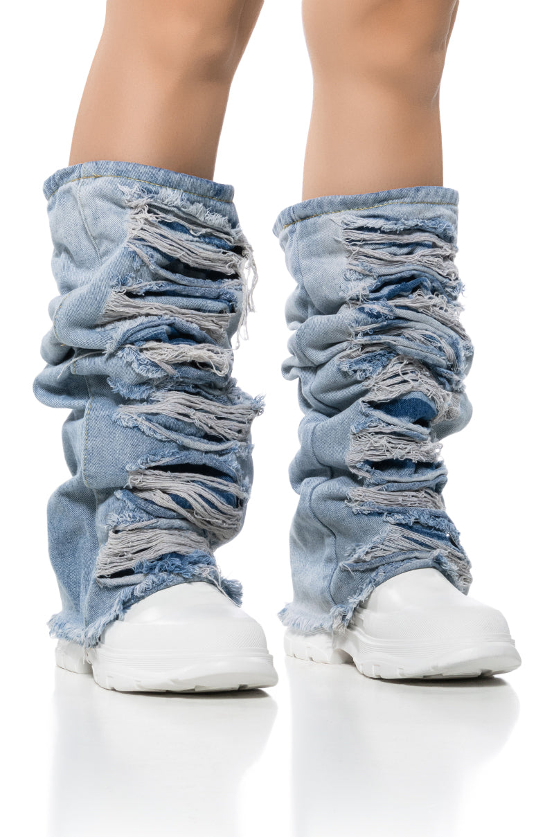 AZALEA WANG TEMPERANCE DENIM SNEAKER BOOT – AKIRA
