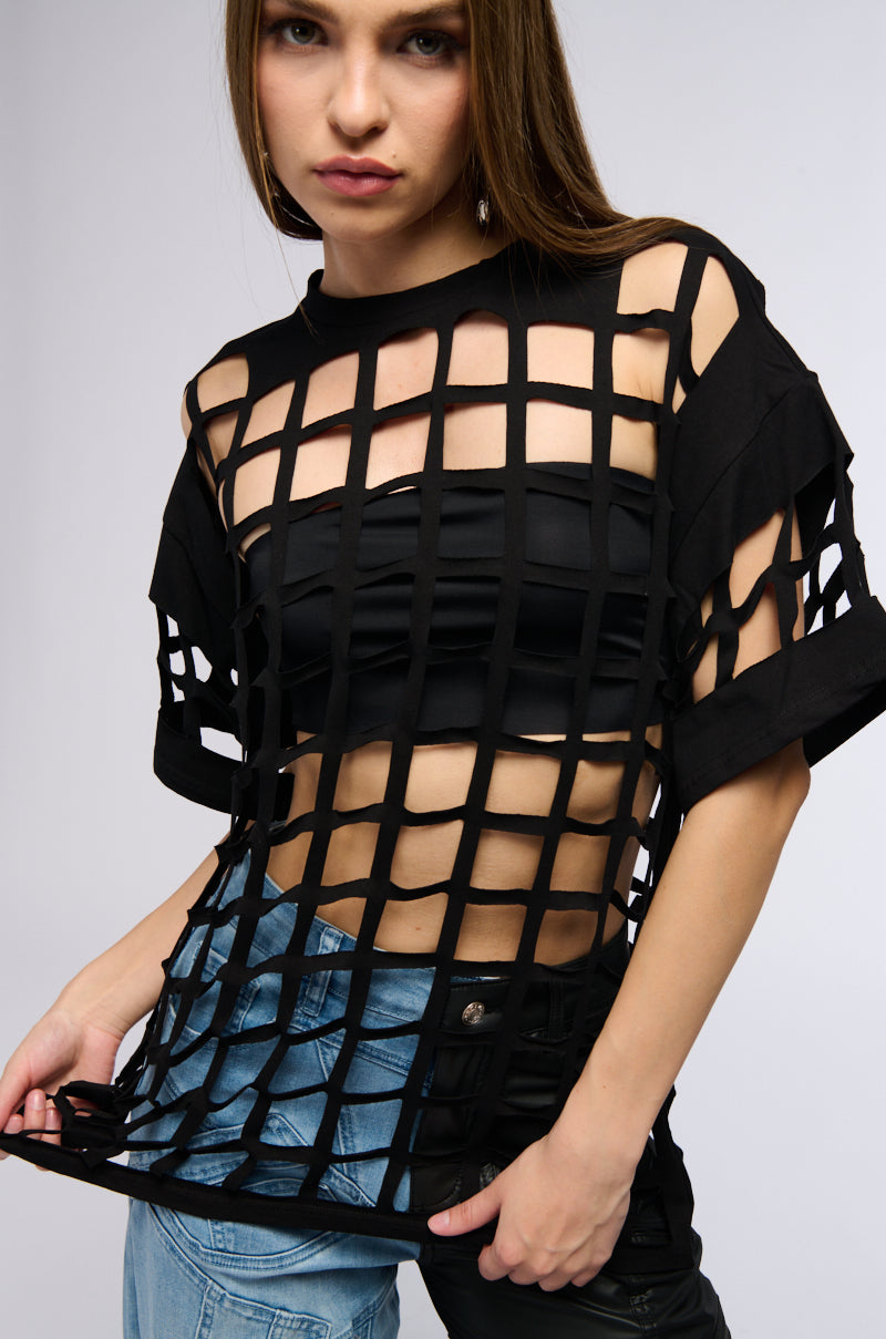 ITS A VIBE TEE WITH CUTOUTS – AKIRA