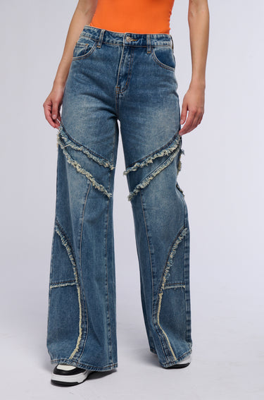 JUST A FEELING DISTRESSED DENIM PANT – AKIRA