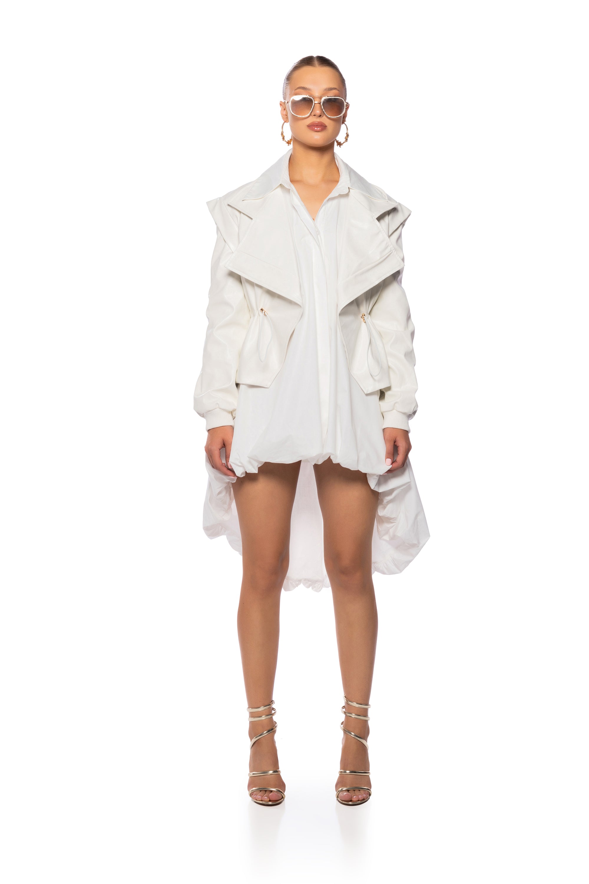 KINTSUGI WHITE PLEATHER MOTO JACKET – AKIRA