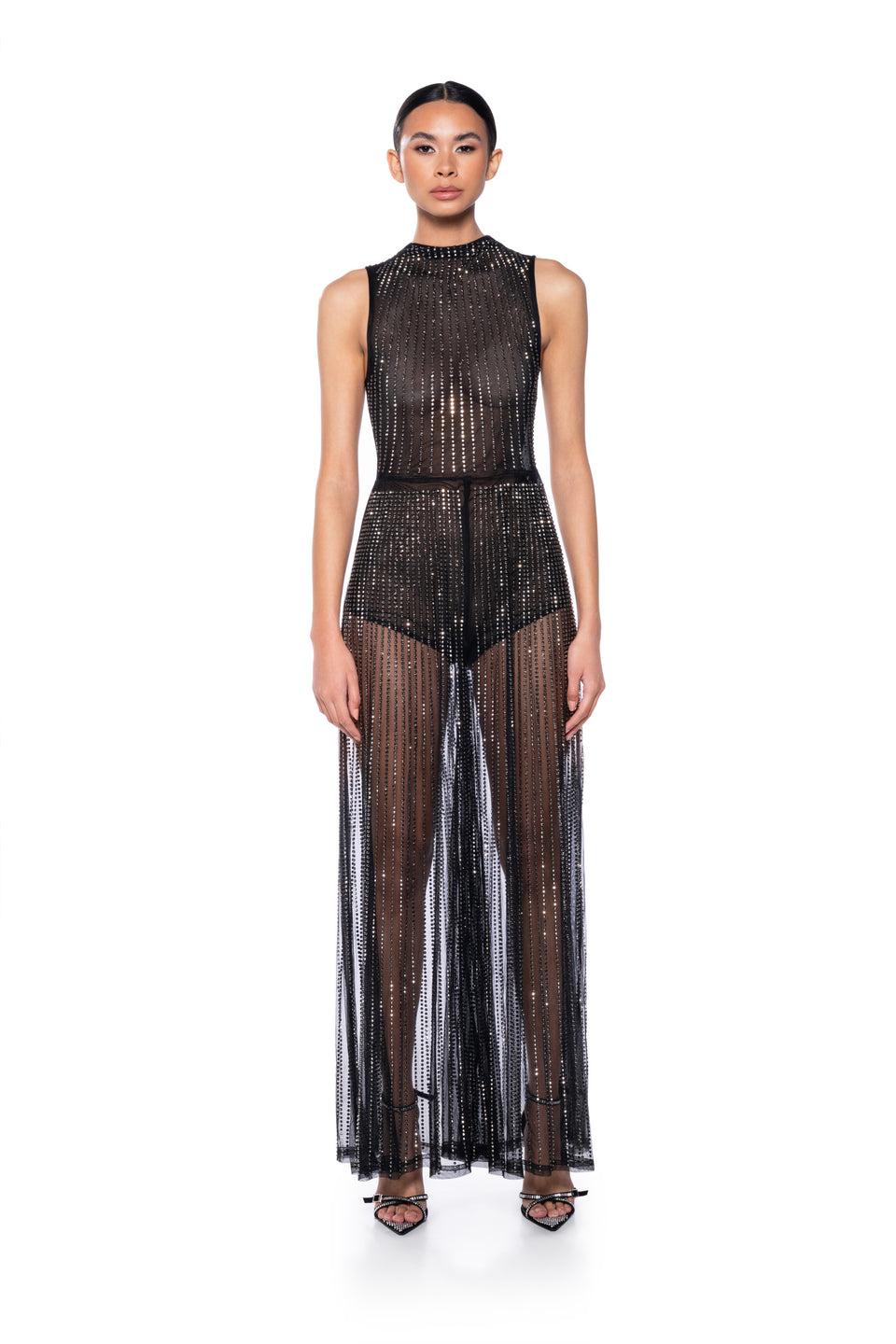 SHEER ME ROAR MESH JUMPSUIT IN BLACK – AKIRA