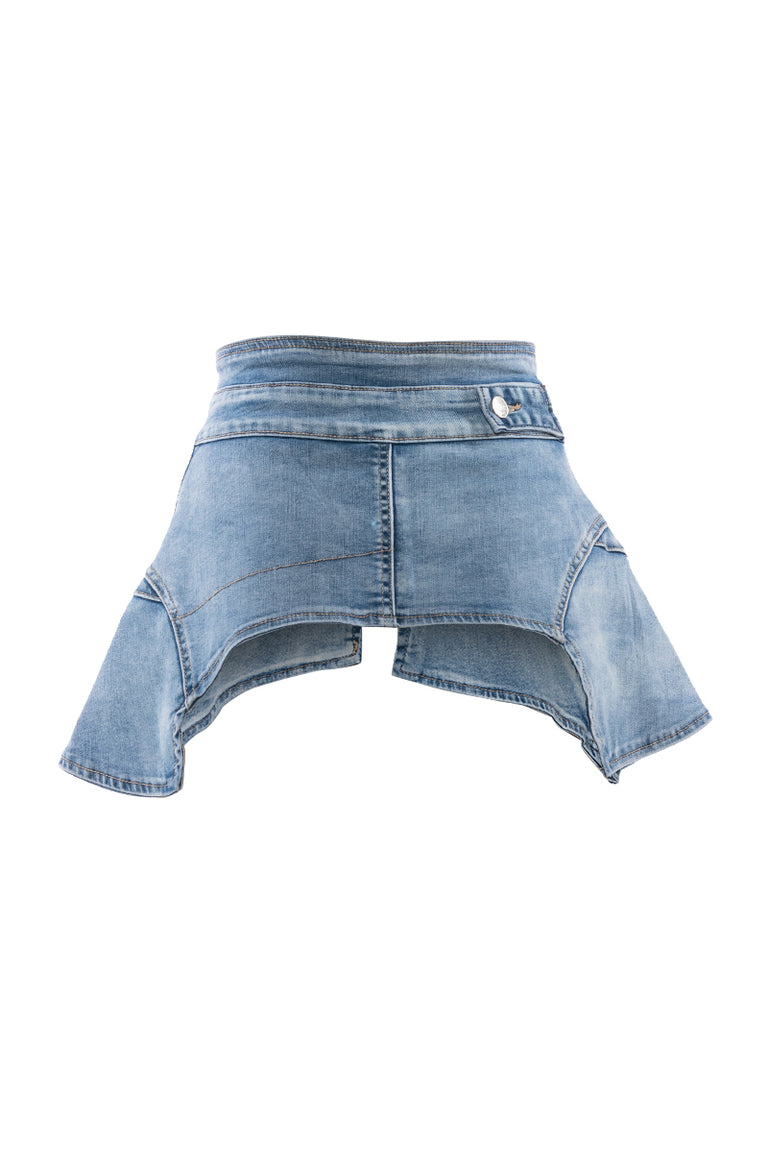 SOMETHIN EXTRA PEPLUM DENIM WAIST BELT – AKIRA