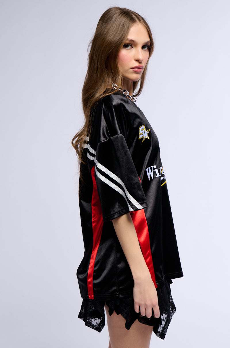 WINNER SQUAD VARSITY JERSEY IN BLACK – AKIRA
